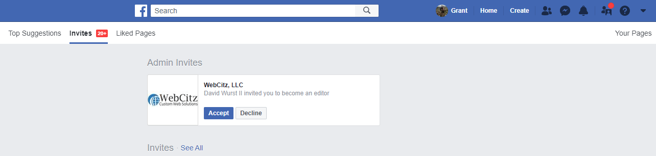 How to Accept a Facebook Page Admin Invite
