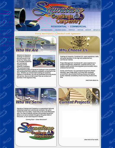 Signature Coatings & Carpentry Case Study - WebCitz